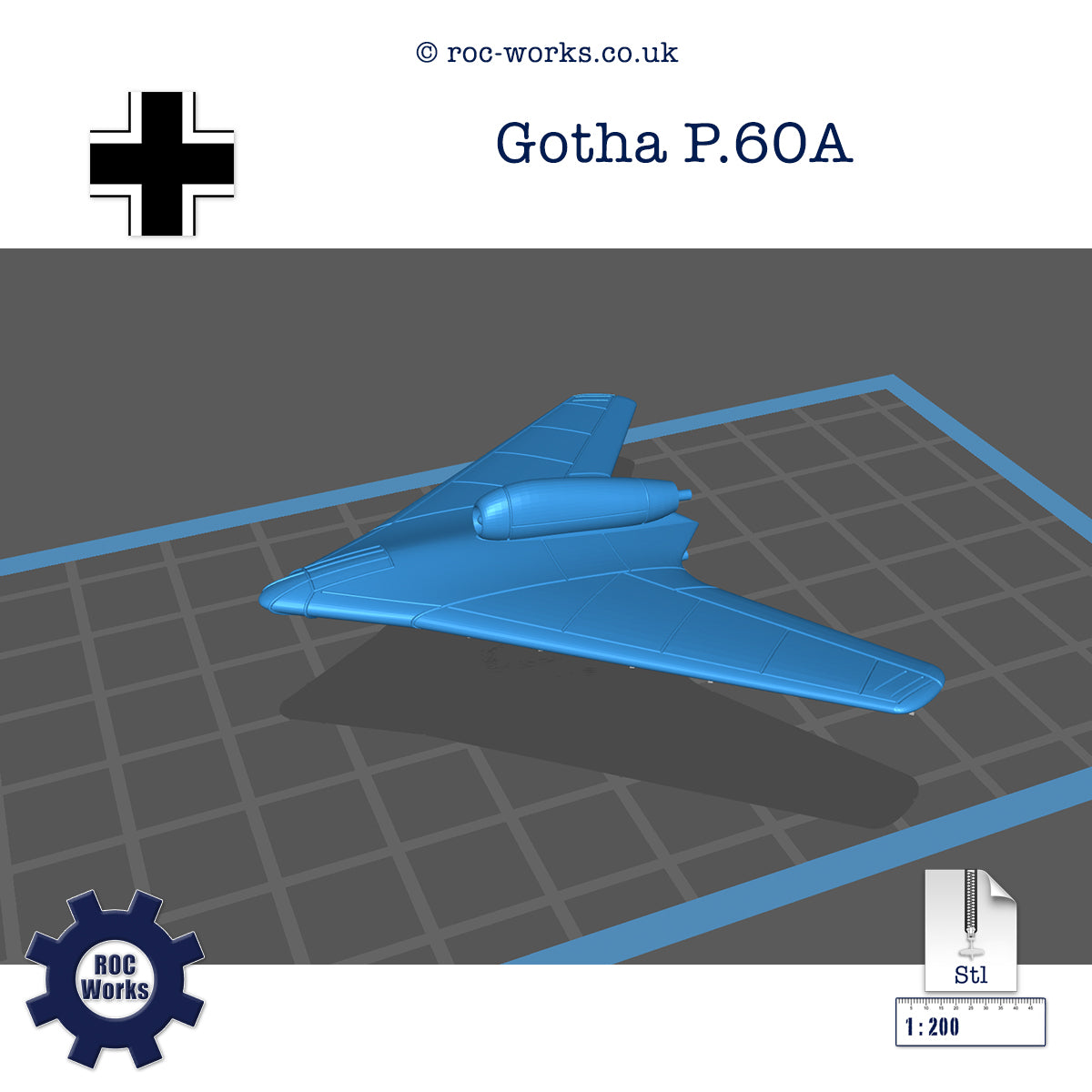 Gotha P.60A (STL file) – RocWorks