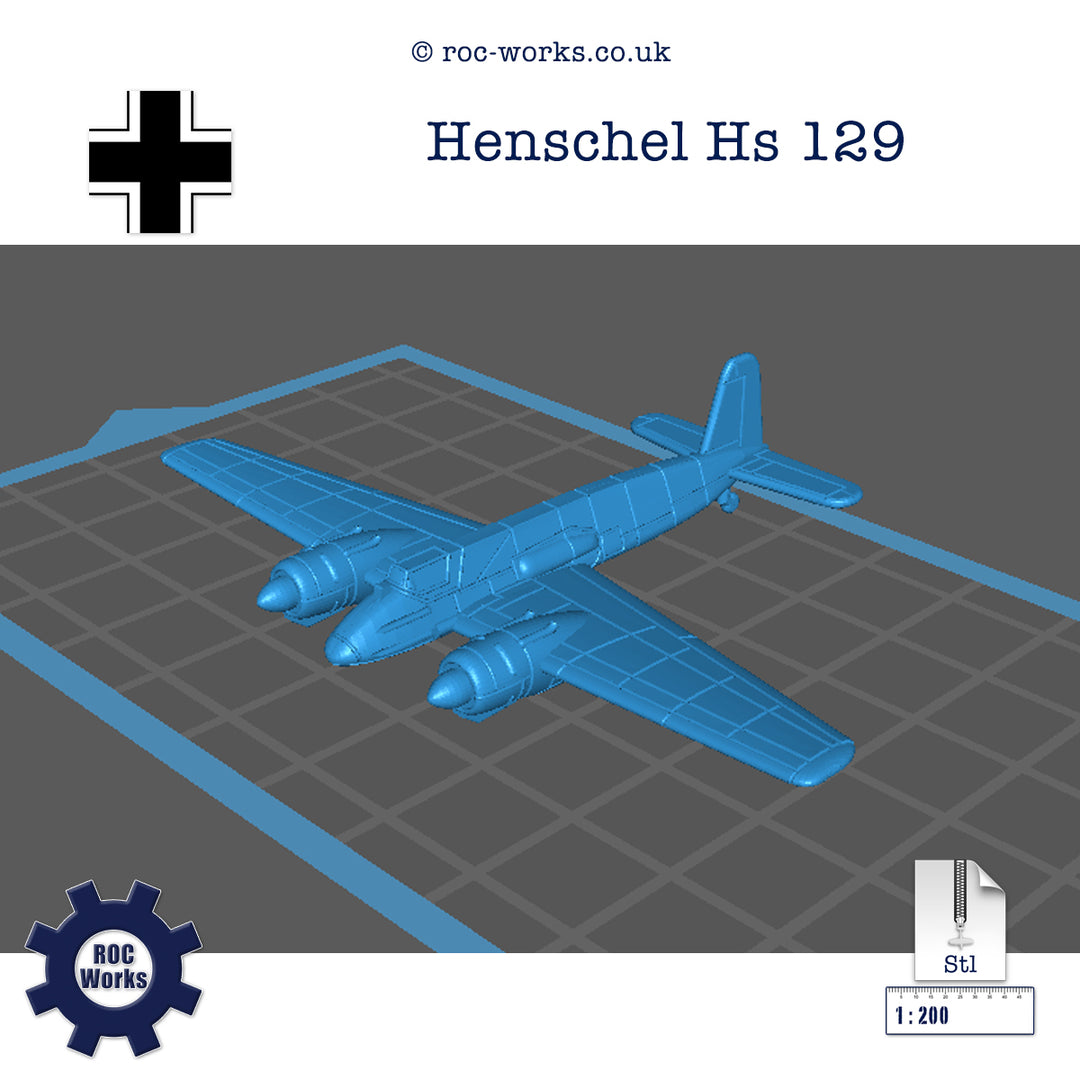 Henschel Hs 129 B-1 (STL file) – RocWorks