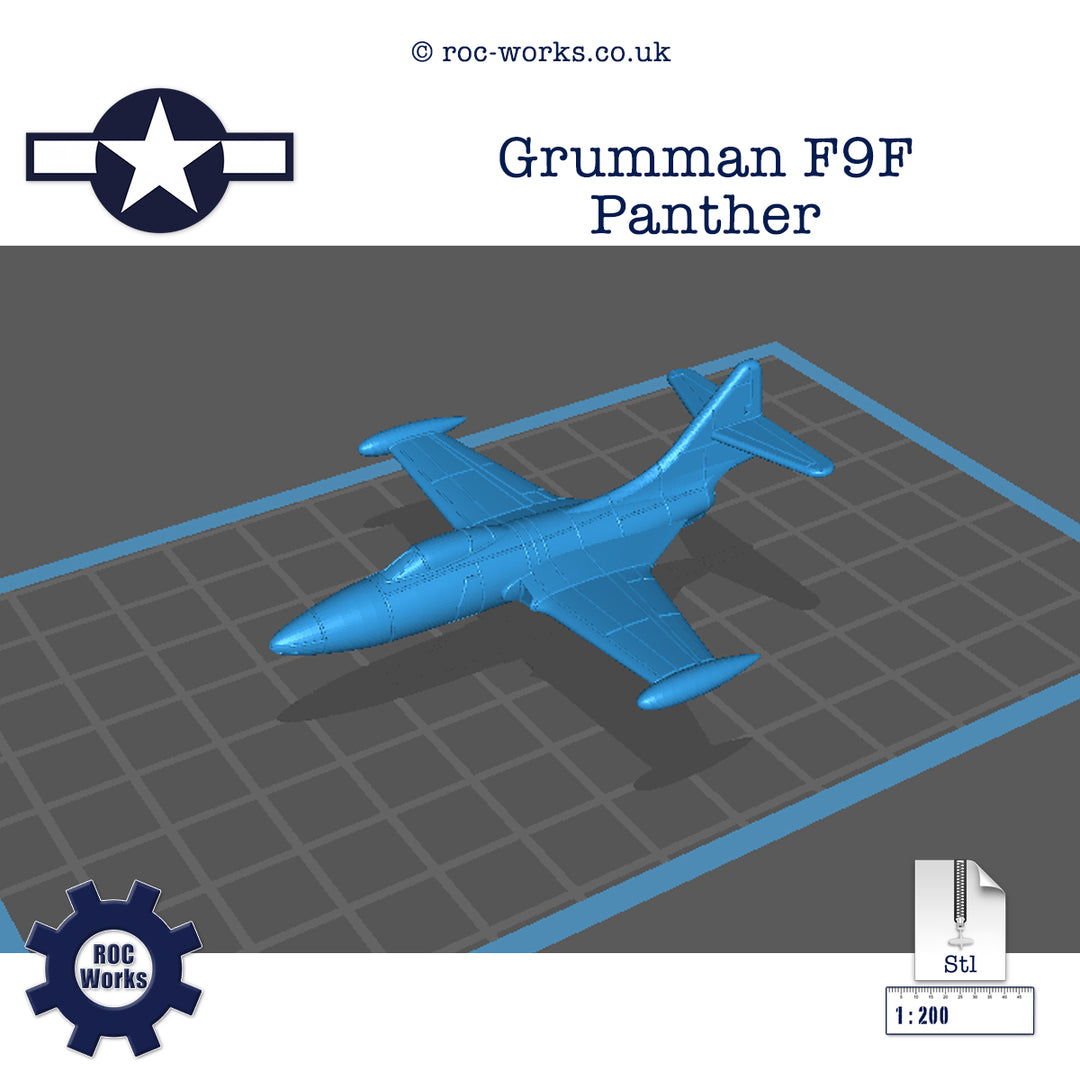 Grumman F9F Panther (STL file) – RocWorks