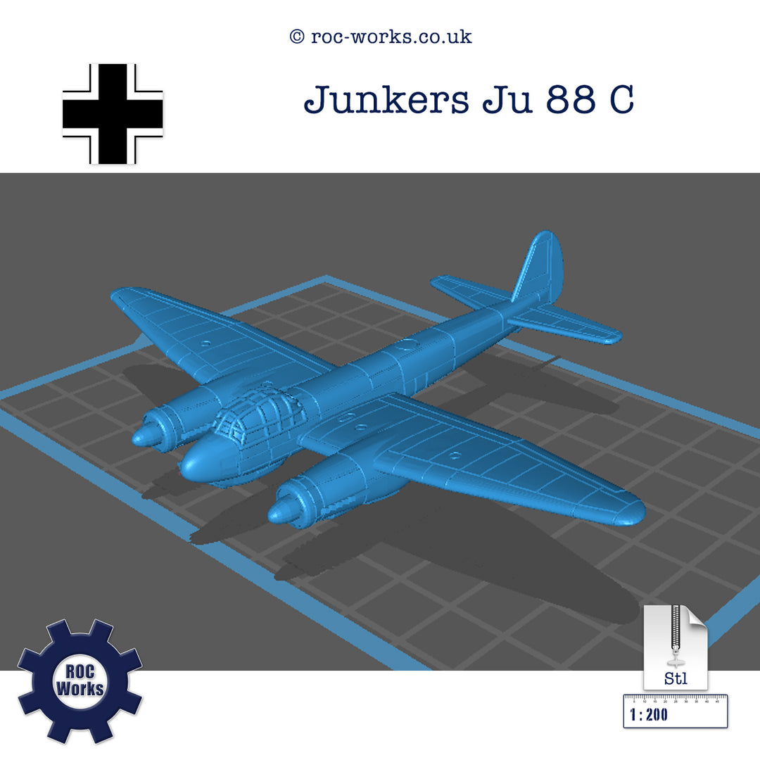 Junkers Ju 88 C (STL file) – RocWorks