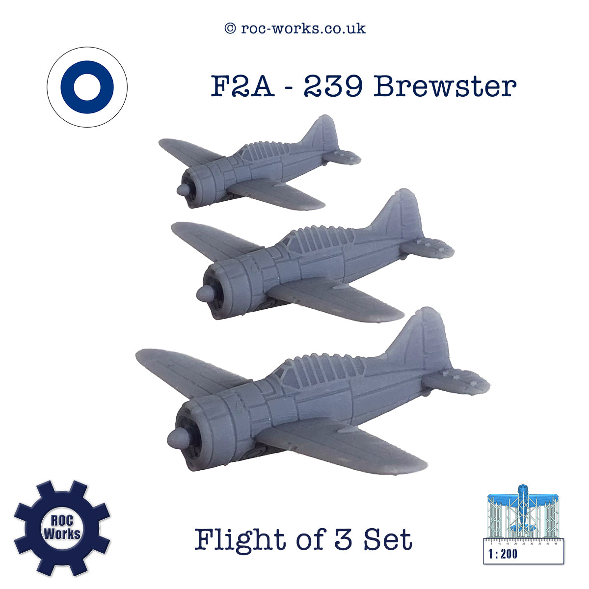 F2A - B239-E Brewster (resin print) – RocWorks