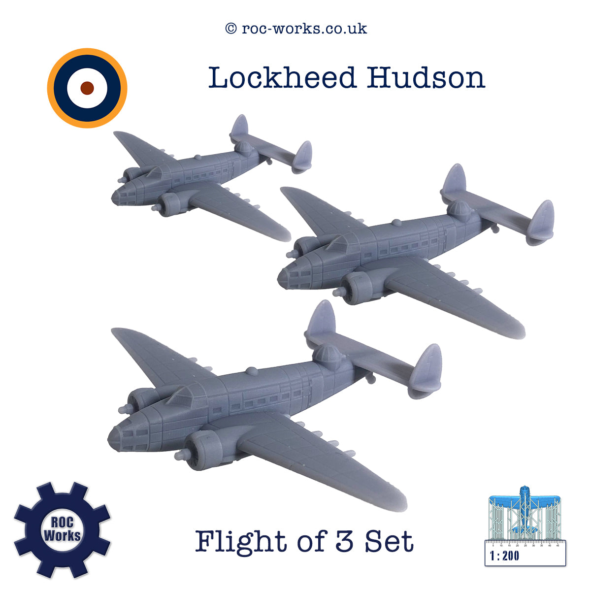 Lockheed Hudson (resin print) – RocWorks
